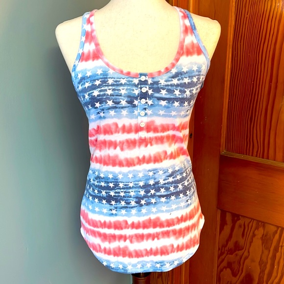 7th Ray | Tops | Americana Racer Back Tank Top | Poshmark